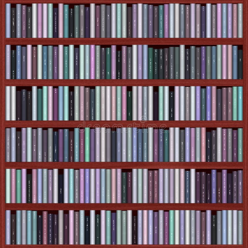 Bookshelf Generated Hires Texture Stock Illustration - Illustration of ...