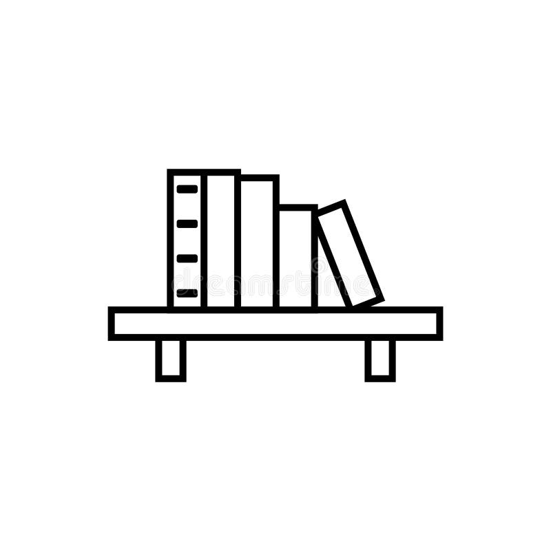 Bookshelf icon vector stock vector. Illustration of banner - 287121405
