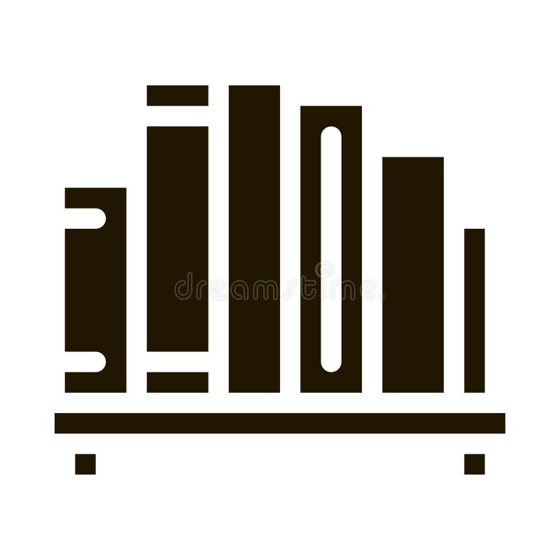 Bookshelf Icon Vector Glyph Illustration Stock Illustration ...