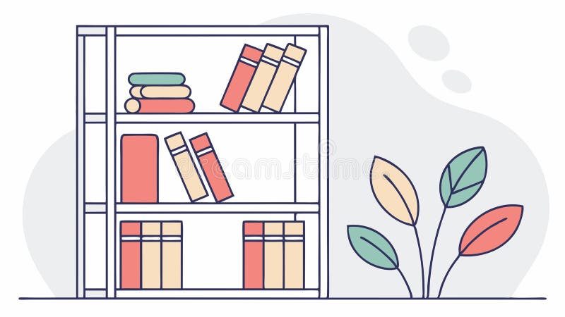 Bookshelf Illustration, Education, Knowledge, Library, Reading, Vector Design Generative AI ...