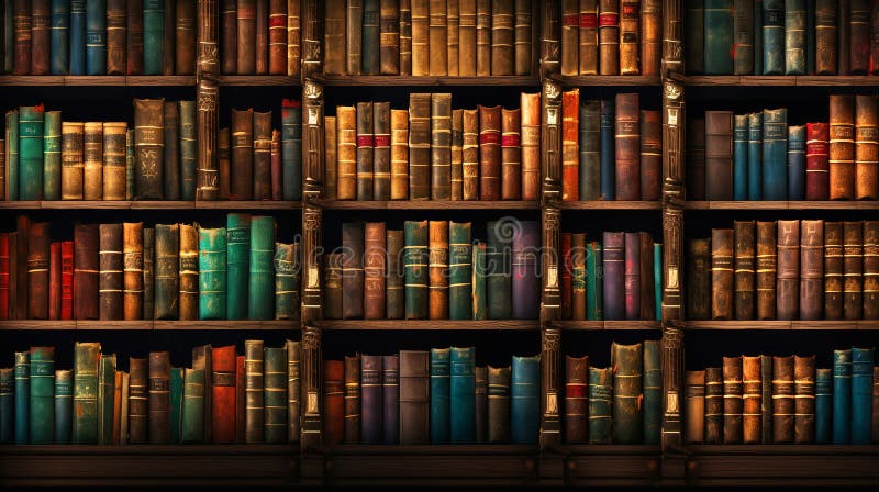 Bookshelf Library Background, Wallpaper. Ancient Books. Graduation ...
