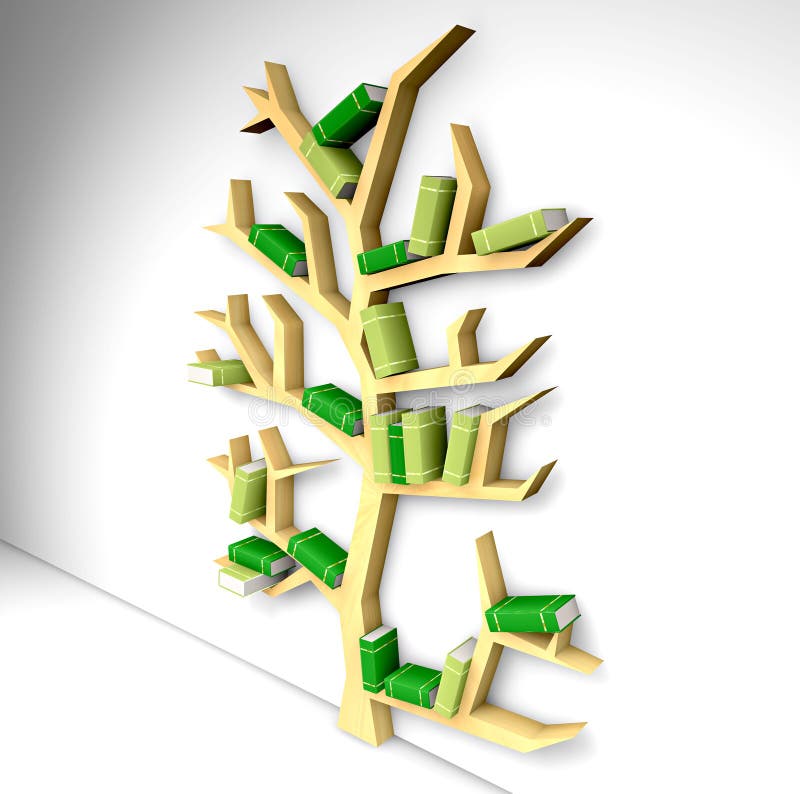 Background Bookshelf Knowledge Tree White Stock Illustrations – 68 ...