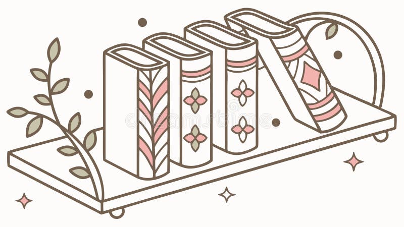 Bookshelf with Stacked Books, Knowledge and Learning, Vector Design Generative AI Stock Vector ...