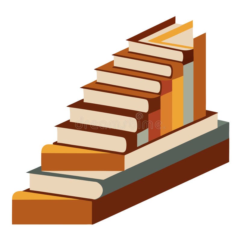 Bookshelf Staircase Stock Illustrations – 2,064 Bookshelf Staircase ...
