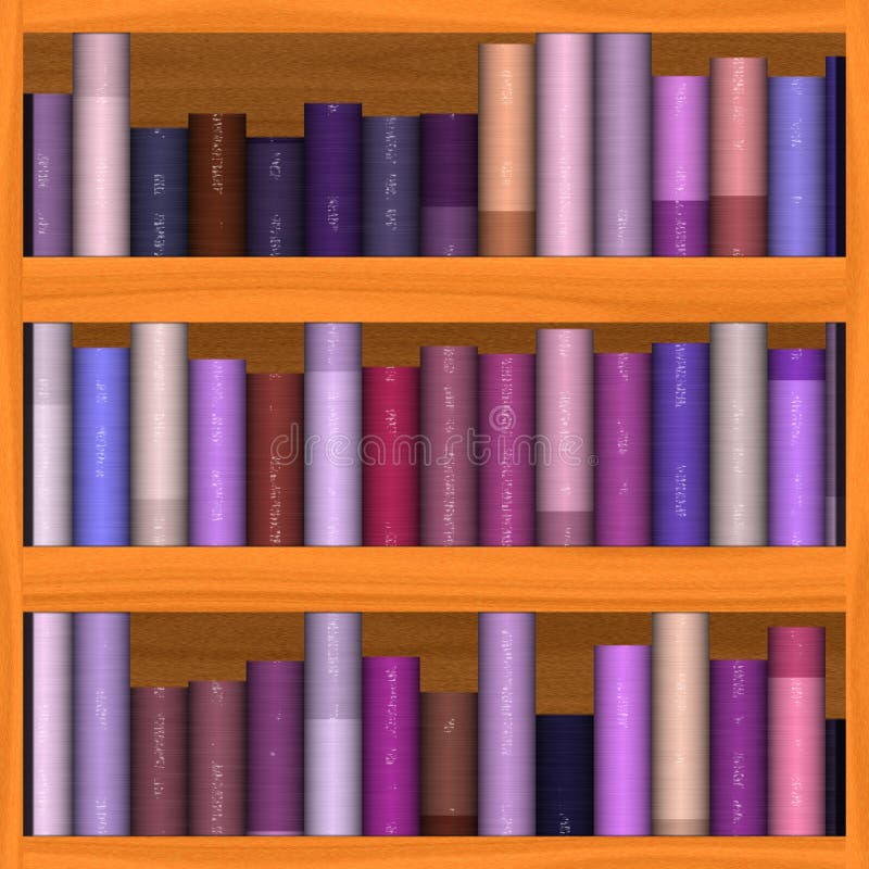 Bookshelf Texture from Brown Wood. Stock Illustration - Illustration of ...