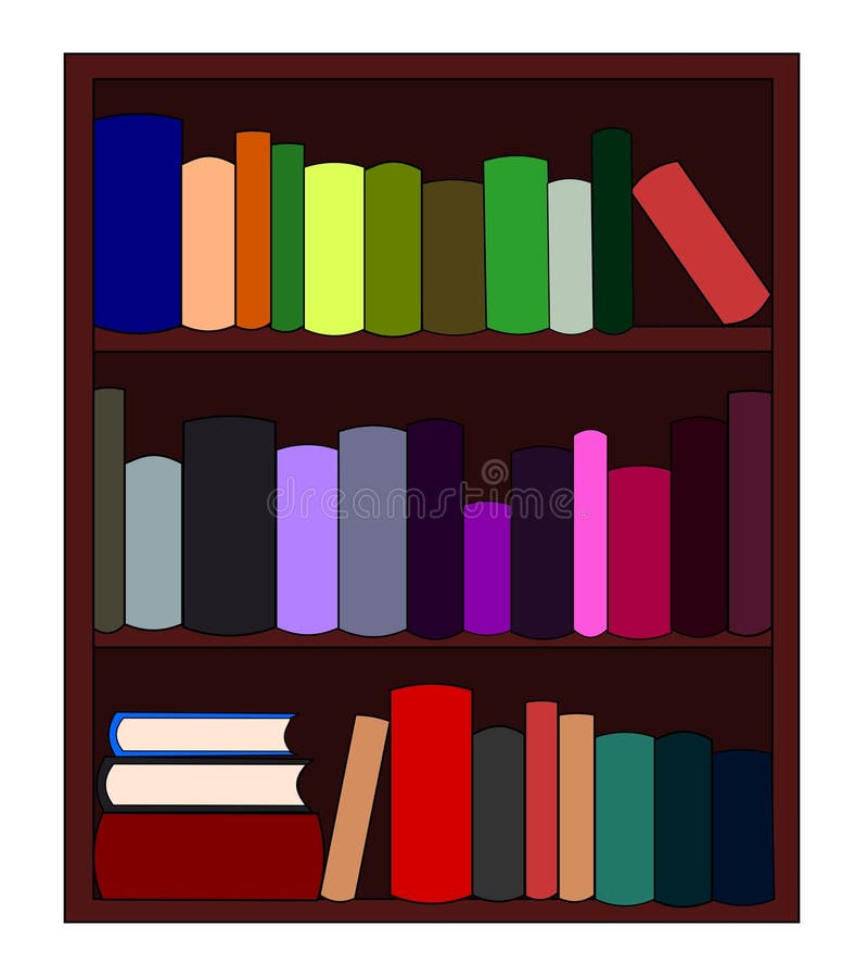 Messy Bookshelf Stock Illustrations – 168 Messy Bookshelf Stock ...