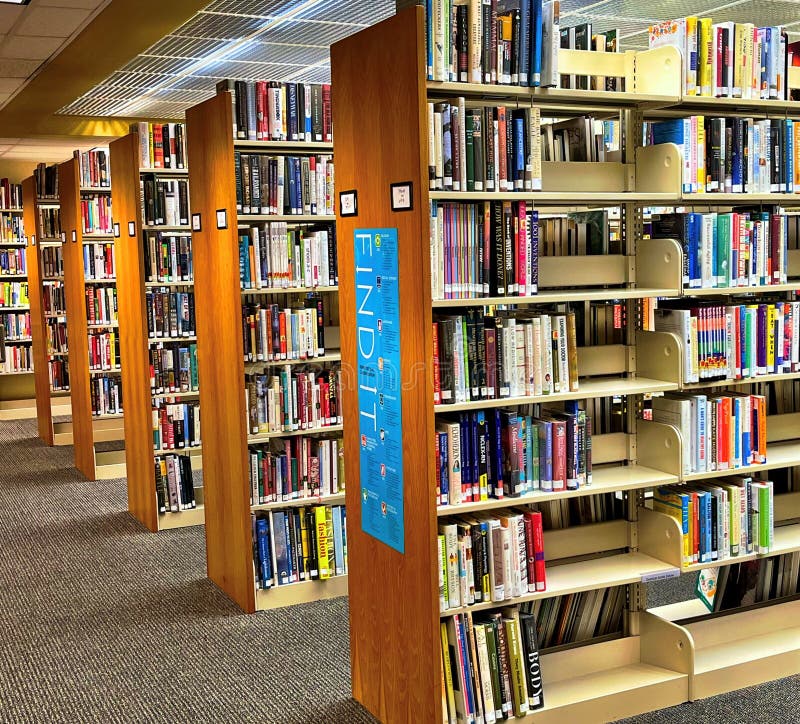 In a library editorial stock image. Image of literature - 254596659