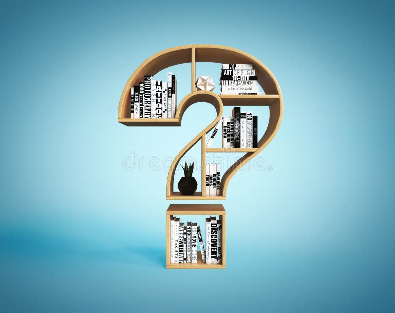 Bookshelves in the Shape of Question Mark, Question Book Shelf Concept ...