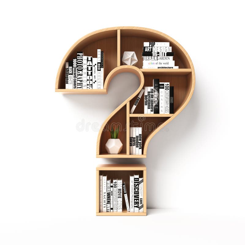 Bookshelves in the Shape of Question Mark, Question Book Shelf Concept ...