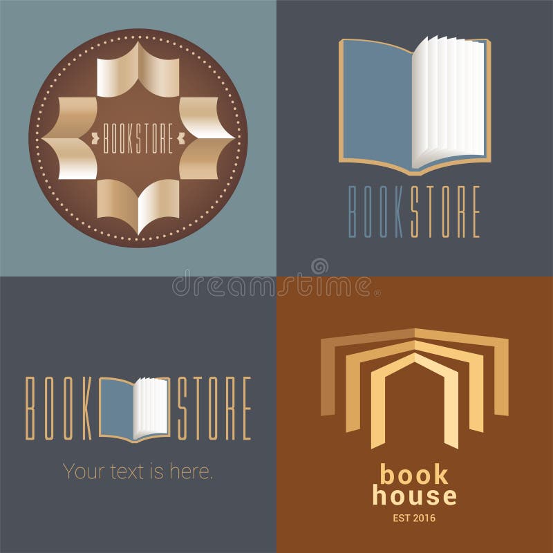 Bookstore, Bookshop Vector Icon, Logo Stock Vector - Illustration of ...