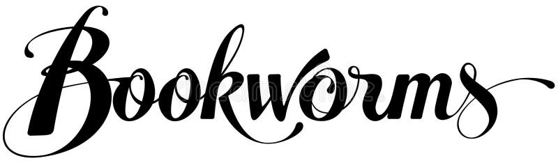 Bookworms - Custom Calligraphy Text Stock Illustration - Illustration ...