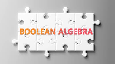 Boolean Algebra Complex Like a Puzzle - Pictured As Word Boolean ...
