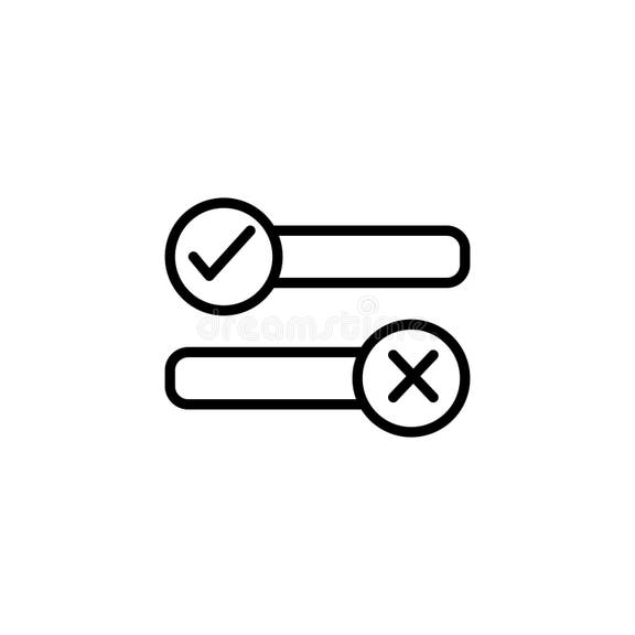 Boolean Vector Icon Set. True and False Symbol. Right and Wrong Vector ...