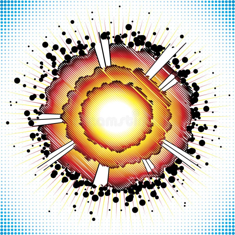 Explosion stock vector. Illustration of boom, bomb, light - 16625126