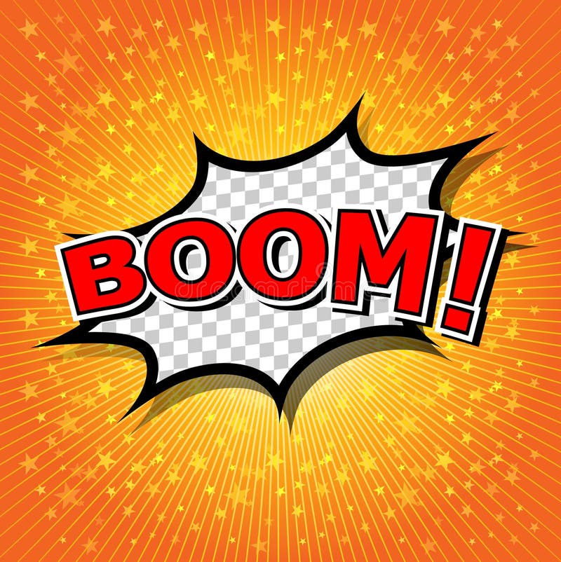 Comic Style Boom Text Design Stock Vector - Illustration of cartoon ...