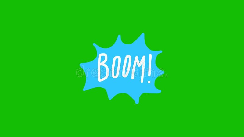 Boom Animated on Green Screen Stock Footage - Video of boom ...