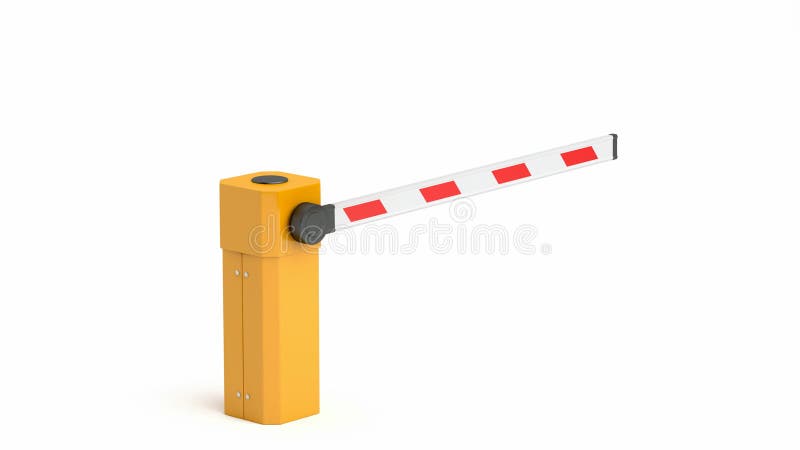 Boom Barrier Barricade Stopped Car Green Screen. Railway Crossing ...