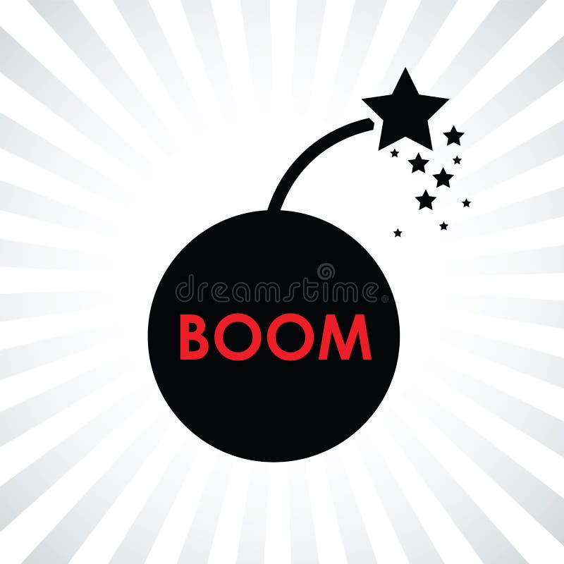 Black Boom Graffiti As Street Wall Painting Art Vector Illustration ...