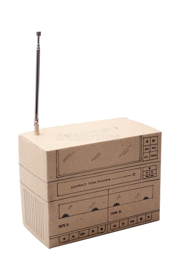 Boom box cardboard stock image. Image of cardboard, system - 44531489
