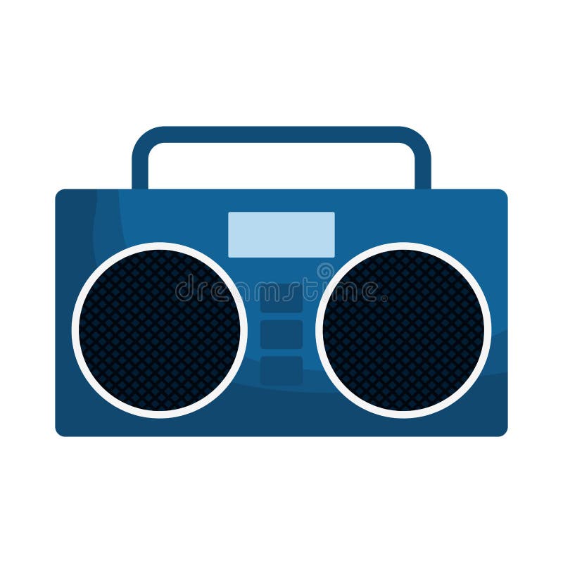 Boom box icon image stock vector. Illustration of block - 82591022