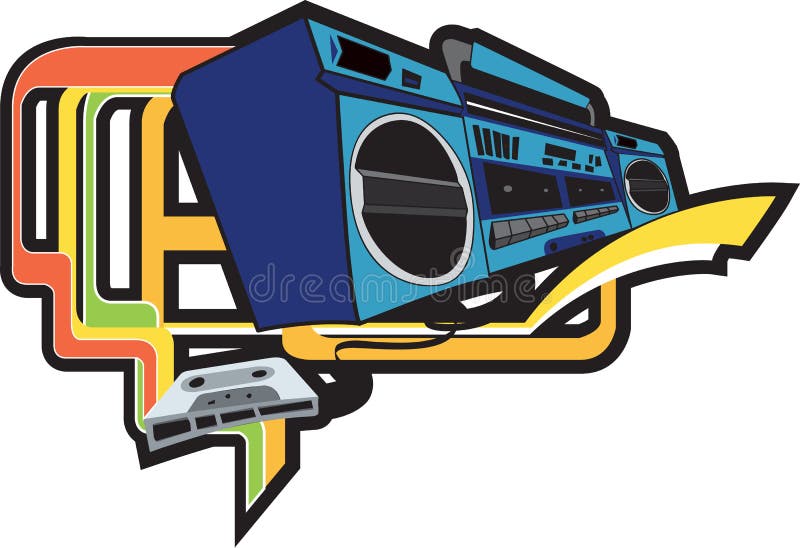 Boom Box stock illustration. Illustration of volume, playing - 48504266