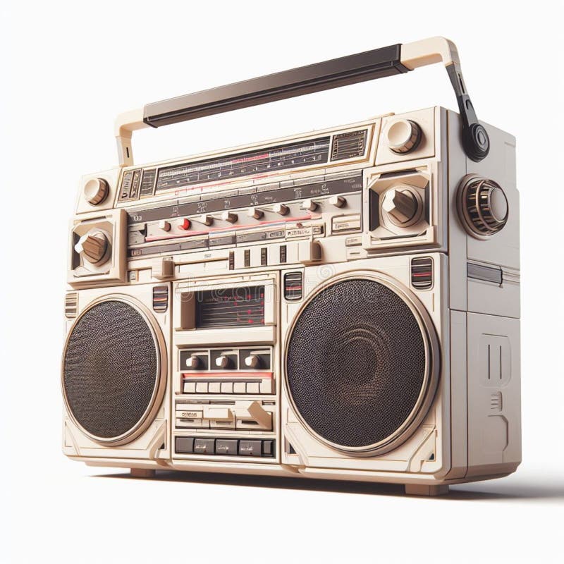 Boom Box in 90s 80s Y2K Theme Stock Illustration - Illustration of ...