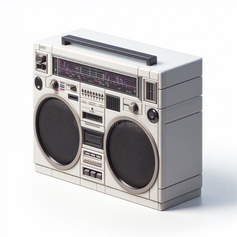 Boom Box in 90s 80s Y2K Theme Stock Illustration - Illustration of ...