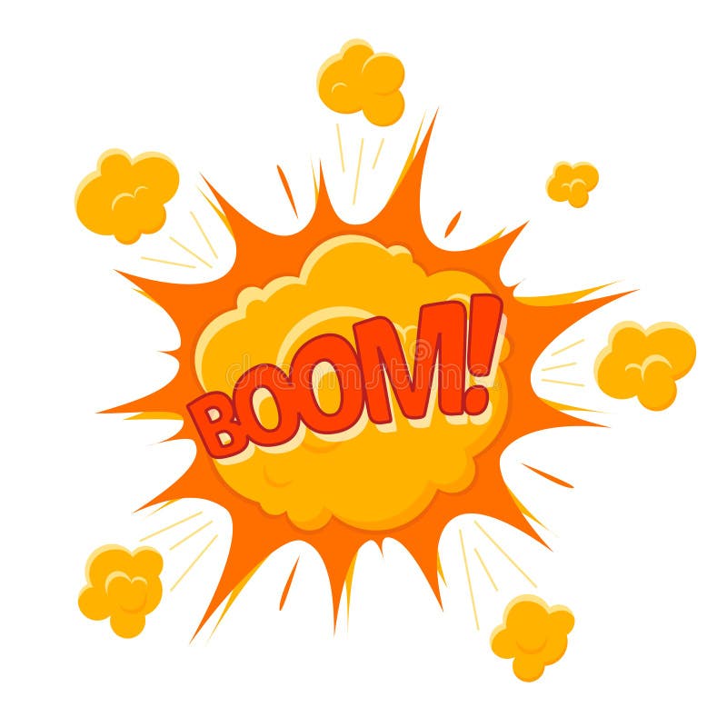 Boom Bubble Cartoon Flat Comic Style. Vector Stock Vector ...