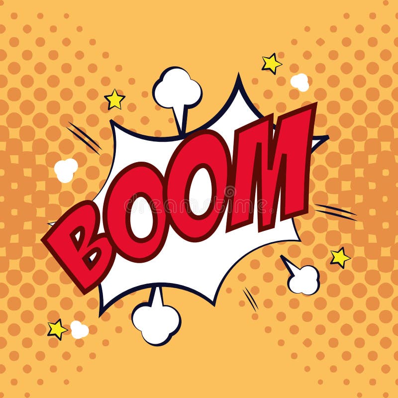 Boom Bubble Speech Pop Art Design Stock Vector - Illustration of ...