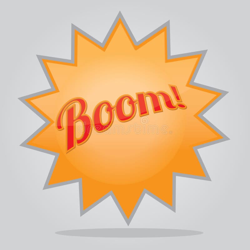 Boom Button. Vector Illustration Decorative Design Stock Vector ...