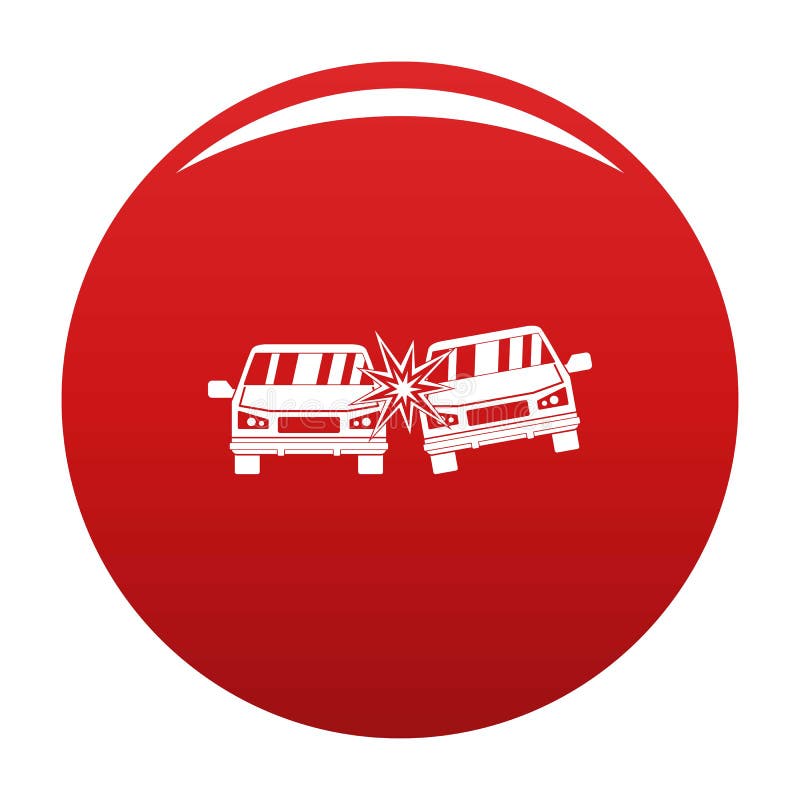 Boom car icon vector red stock vector. Illustration of crash - 154494589
