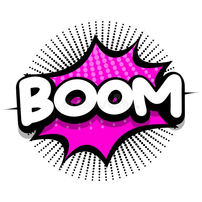 Boom Comic Book Explosion Bubble Vector Illustration Stock Vector ...