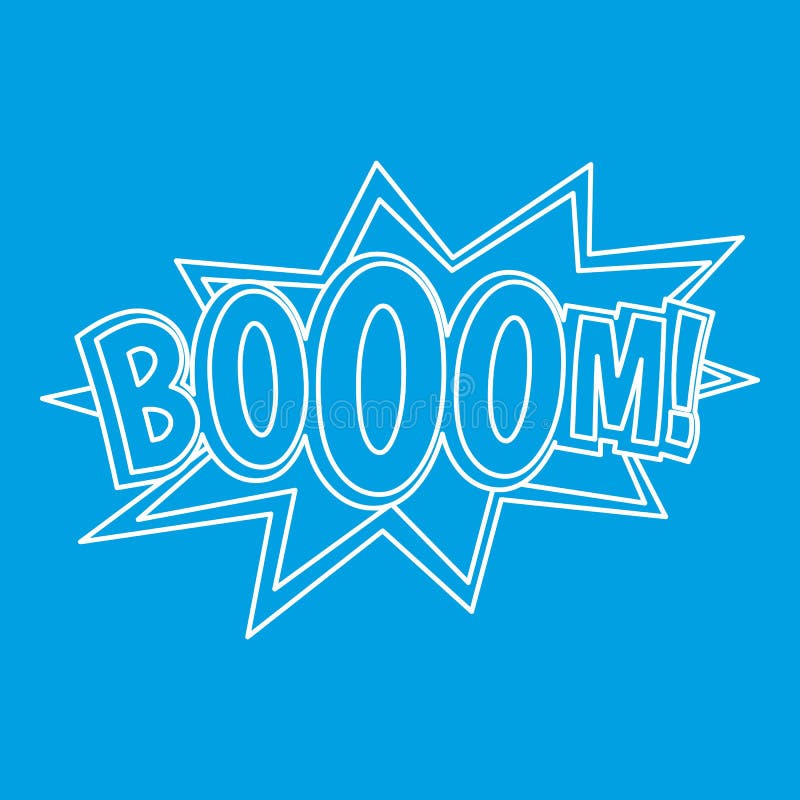 Boom, Comic Book Explosion Icon, Outline Style Stock Vector ...