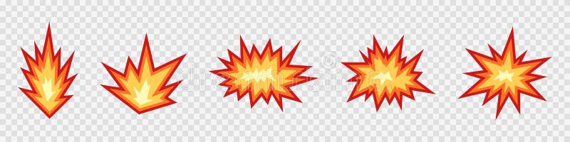 Boom. Comic Book Explosion Set. Burst. Cartoon Style. Blast. Bomb ...