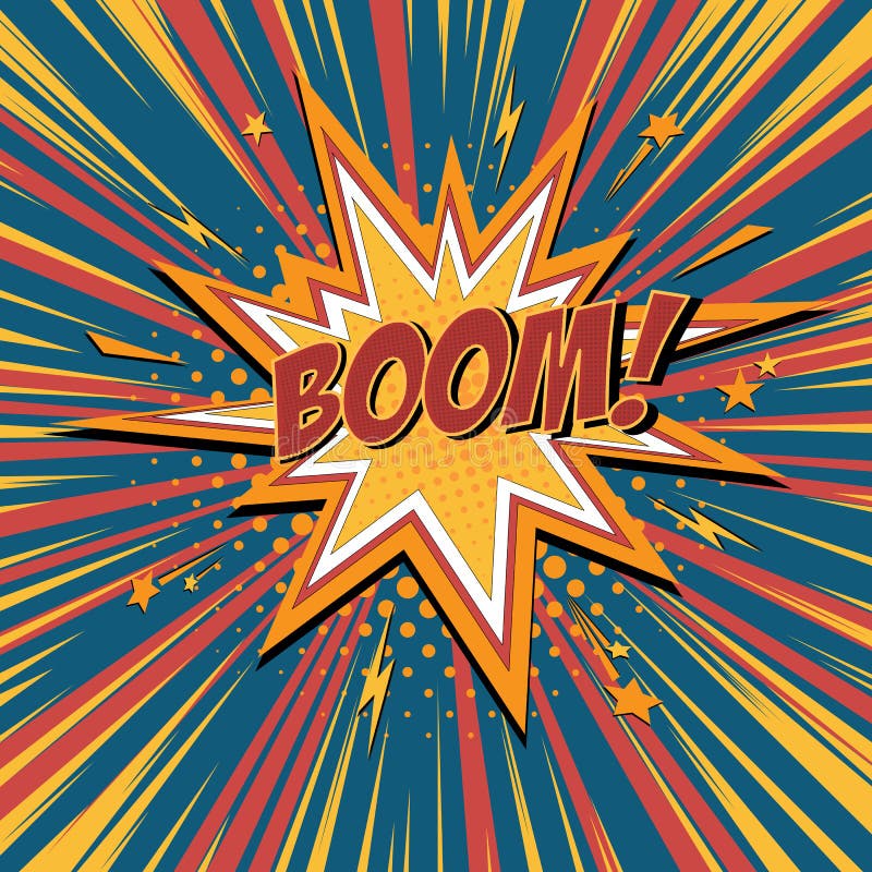 Boom stock vector. Illustration of abstract, boom, phrase - 109069317
