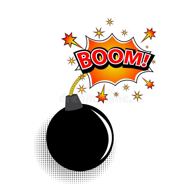 BOOM! Comic Book Explosion. Stock Vector - Illustration of design, bomb ...