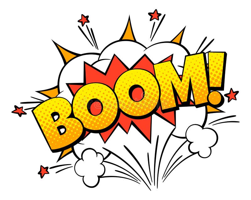 Boom Comic Bubble. Smash or Explosion Sound Effect Stock Vector ...