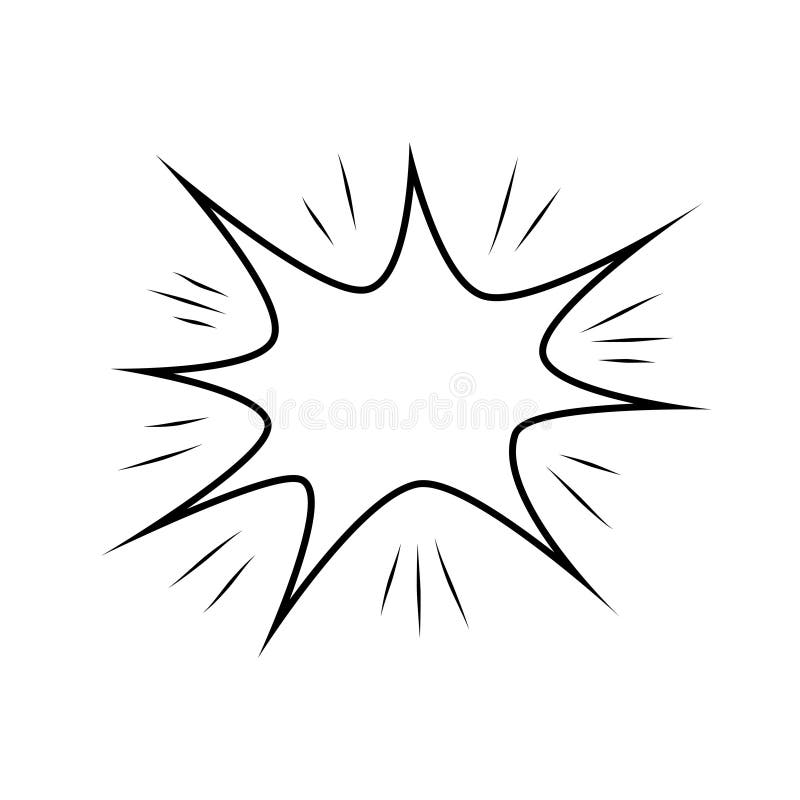 Boom comic explosion shape stock illustration. Illustration of bubble ...