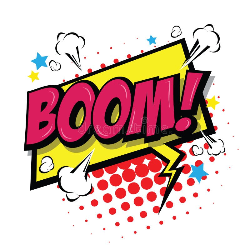 Boom! - Comic Speech Bubble, Cartoon Stock Vector - Illustration of ...