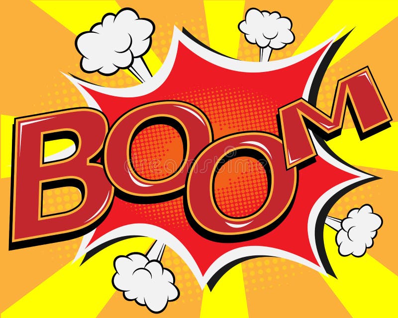 BOOM Comic Speech Bubble, Pop Art Cartoon Vector Stock Vector - Image ...