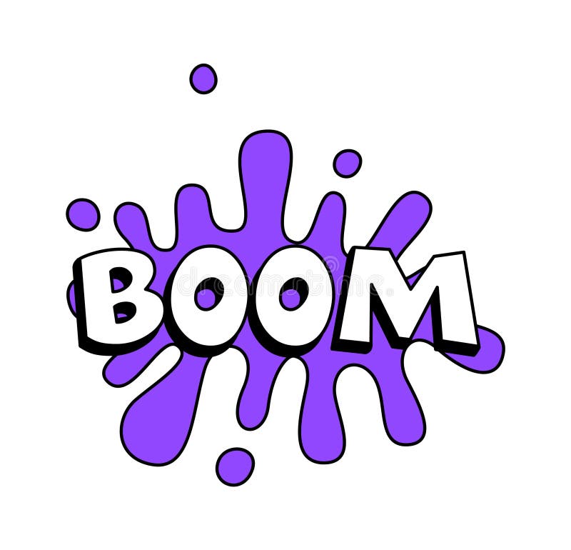 Boom Comic Sticker stock vector. Illustration of element - 274271476