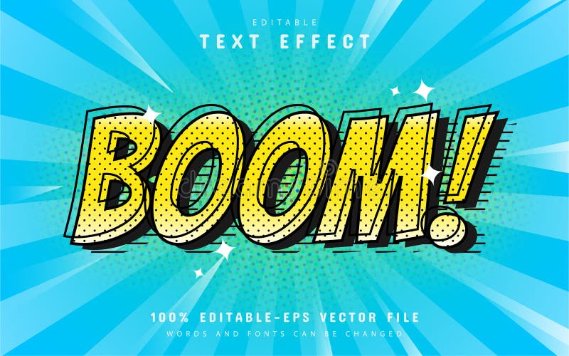 Boom Comic Style Text Effect Stock Vector - Illustration of element ...