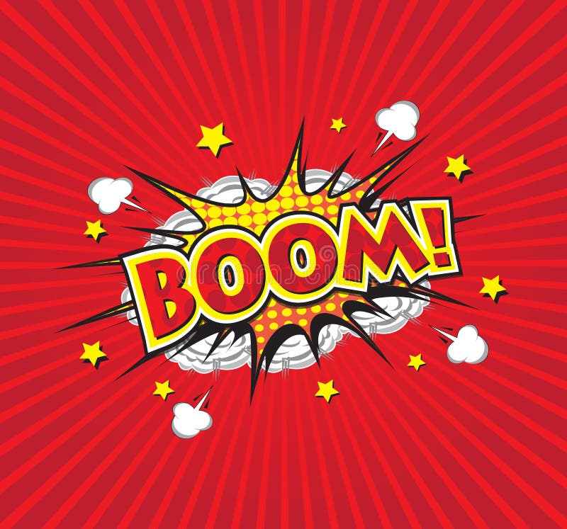 Boom comic book explosion stock vector. Illustration of grunge - 104203071