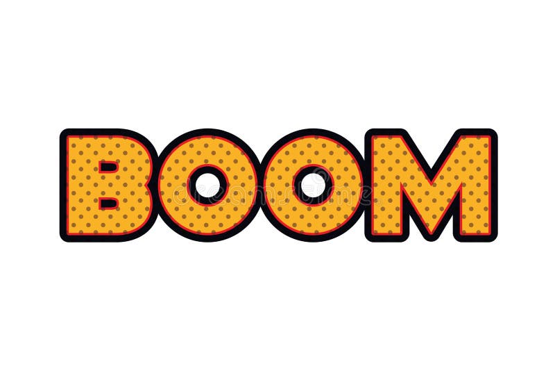 Boom Comic Words Isolated Icon Stock Vector - Illustration of retro ...