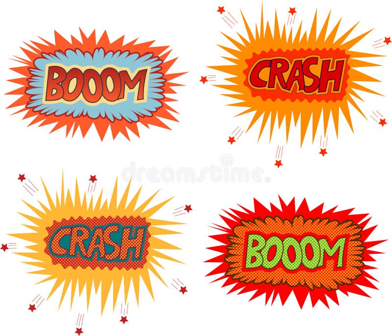 Boom crash stock vector. Illustration of drawing, symbol - 38338037