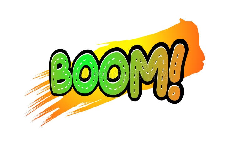 Boom 3d Cartoon Template Style Premium Victor Stock Illustration ...