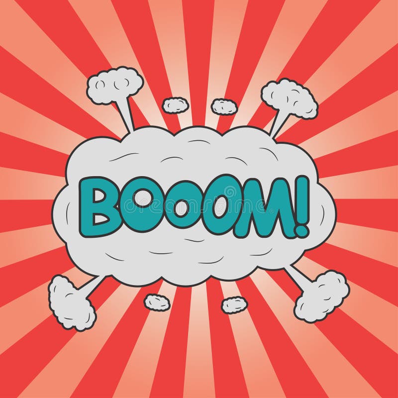 BOOM! Effect for Design Comic Strip. Comic Background. Red Sunburst ...
