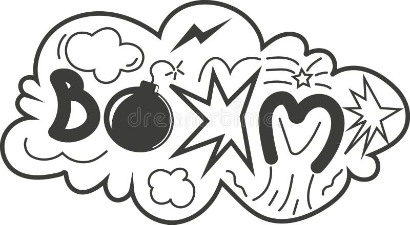 Boom Effects and Explosion Elements Vector. Comic-style Zap, Bam, and ...