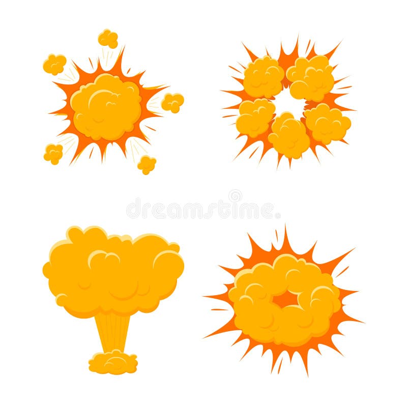 Nuclear Explosion Cartoon Animation Stock Vector - Illustration of boom ...
