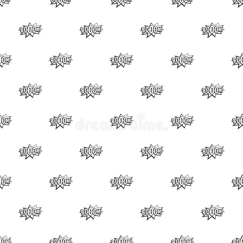 Boom, Explosion Bubble Pattern Vector Stock Vector - Illustration of ...